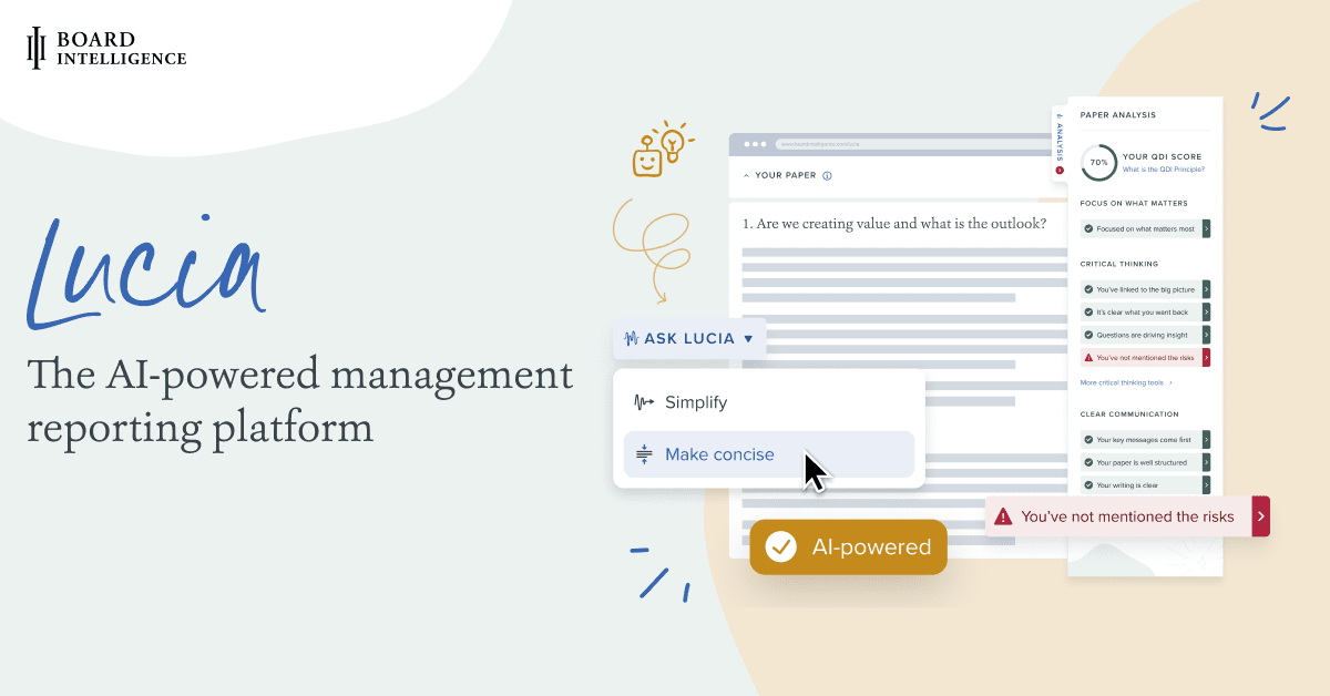 Management reporting software - Lucia by Board Intelligence